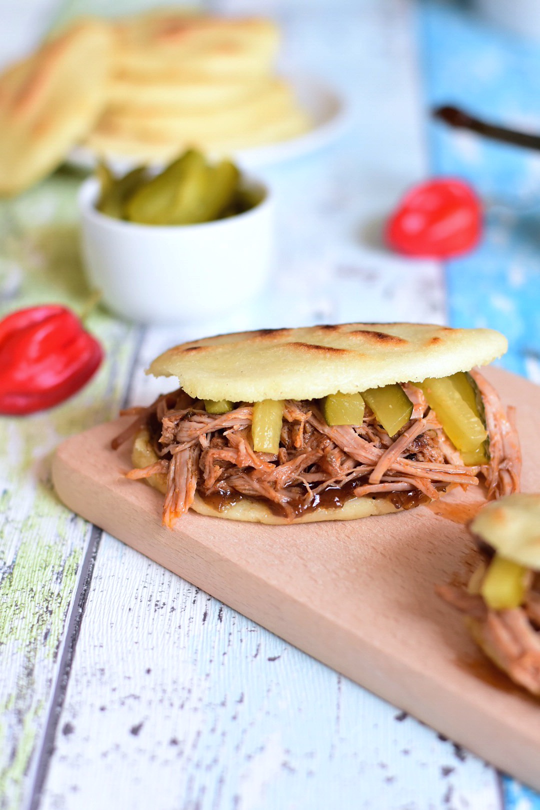 Pulled pork Arepas - hayateria